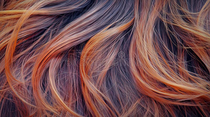 Luxurious Brown Waves is a Close-Up of Glossy, Wavy Hair Stock Image ...