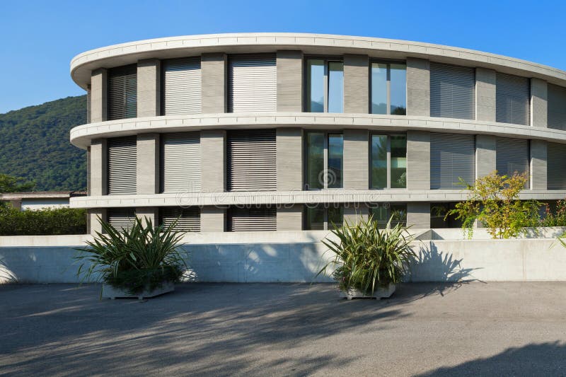 Luxurious Building Exterior Stock Image - Image of plant, style: 80659611