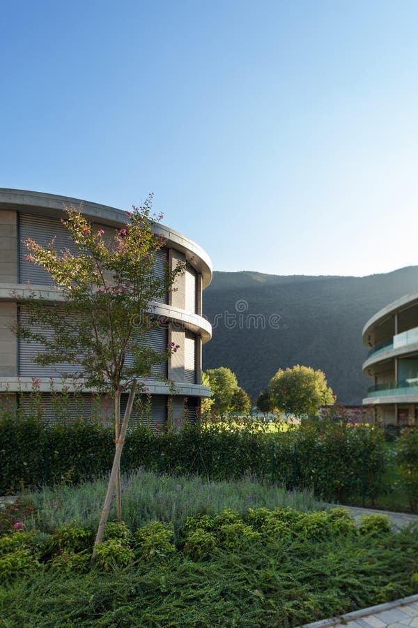 Luxurious Building Exterior Stock Photo - Image of design, balcony ...