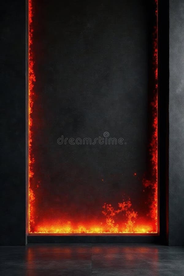 Luxurious Burnt Wall, Deep Charcoal Fire Backdrop, Stylish, Vintage ...
