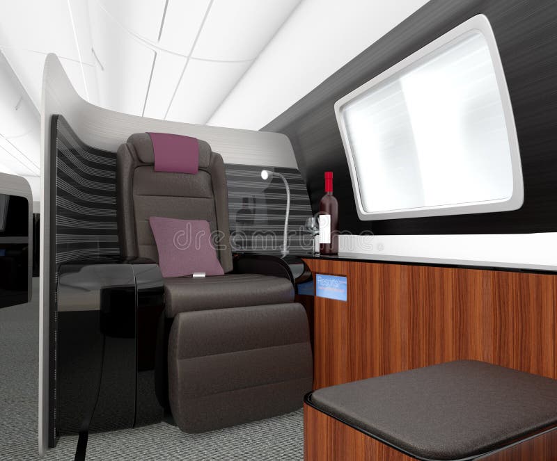 Luxurious Business Class Interior Stock Illustration - Illustration of ...