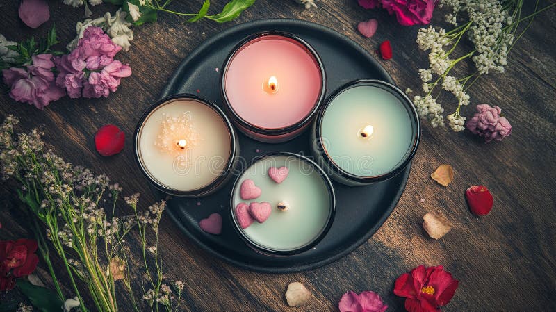 A Luxurious Candle-making Workshop Offering Valentines Scents and Stock Image - Image of ...