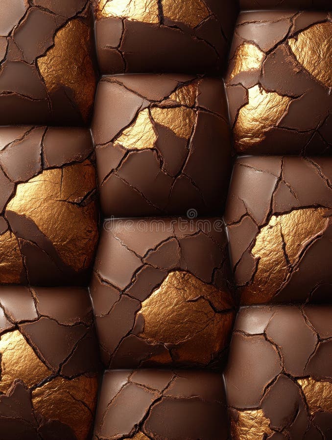Luxurious Chocolate Gems an Array of Decadent Treats with Golden ...