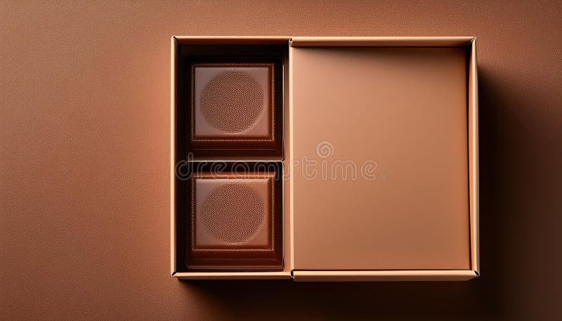 Luxurious Chocolate Gift Box with Elegant Packaging on Textured Surface ...