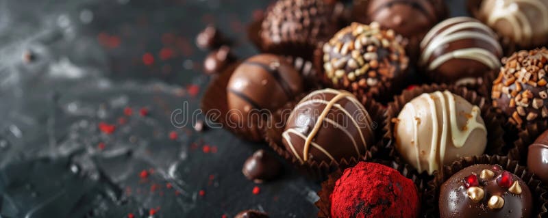 A Luxurious Chocolate-themed Background Featuring a Close-up of a ...