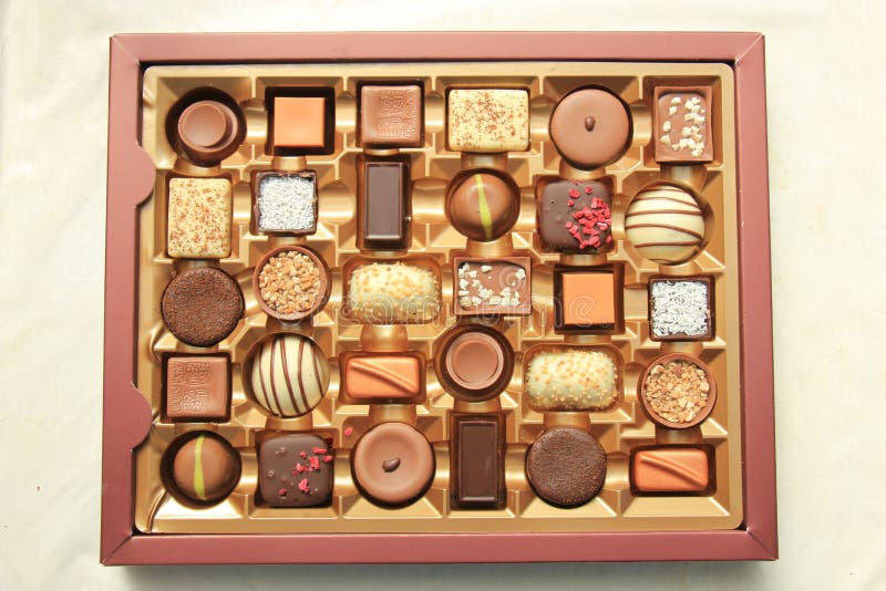 Luxurious Chocolates in Box Stock Photo - Image of collection ...