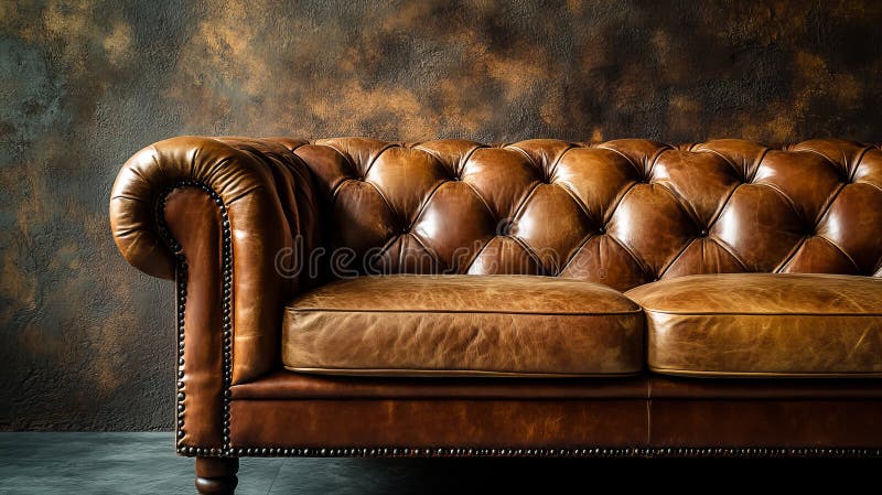 Luxurious Classic Leather Sofa with Rich Texture and Elegant Design for ...