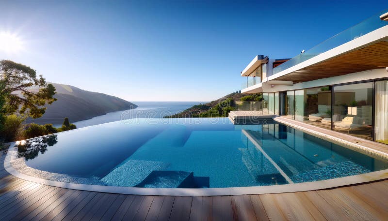Luxurious Cliffside Villa with Infinity Pool Overlooking a Serene Ocean ...