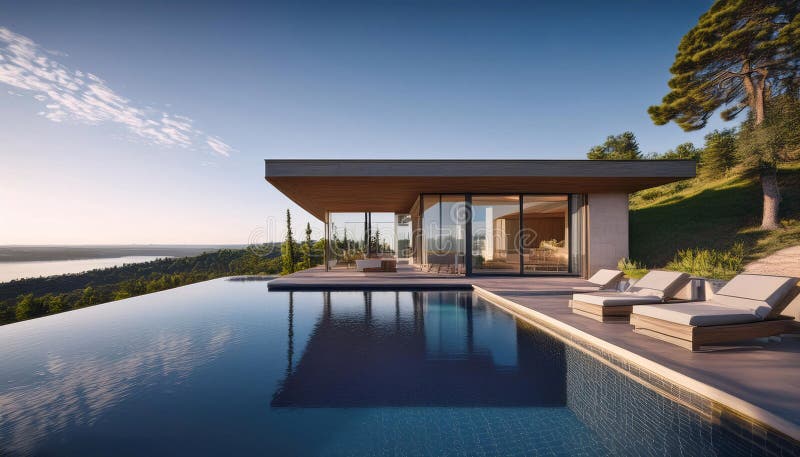 Luxurious Cliffside Villa with Infinity Pool Overlooking a Serene Ocean ...