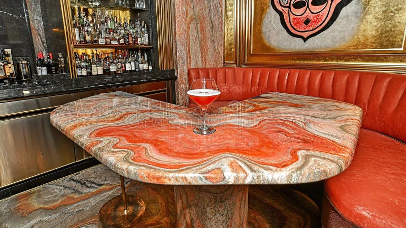 Luxurious Cocktail, Marble Table, Bar, Art, Interior Stock Photo ...