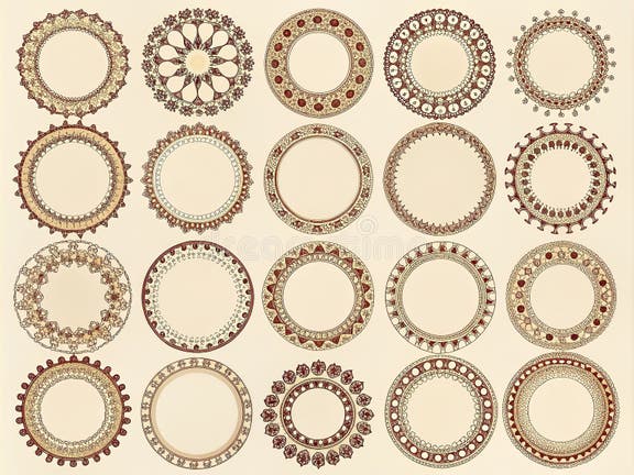 A Luxurious Collection of 129 Exquisite Vintage Round Borders and Circle Frames for Design ...