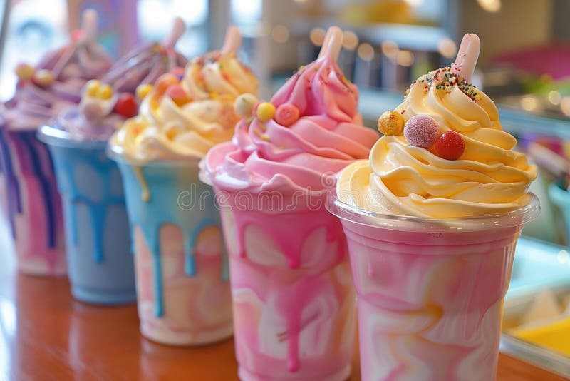Luxurious Color Soft Serve Ice Cream Cones with Edible Glitter ... Luxurious Color Soft Serve Ice Cream Cones with Edible Glitter ...
