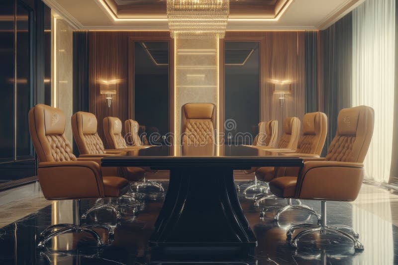 Luxurious Conference Room Designed for Elite Political Discussions and ...