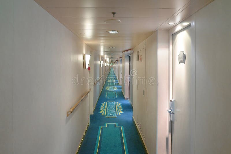 Luxurious Corridor Inside a Cruise Ship. Stock Image - Image of cruise ...