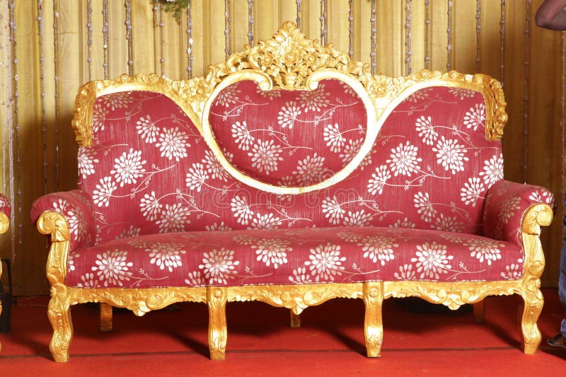 Luxurious Couch in a Wedding Stock Photo - Image of celebration ...