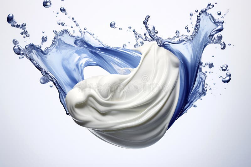 Moisturizing Cream and Water Splash Stock Photo - Image of moisturizer ...