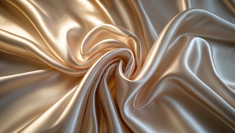 Luxurious Cream Silk Fabric Waves Background Texture Stock Illustration ...