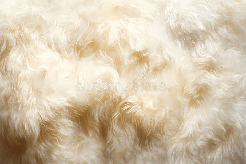 Luxurious Creamy Beige Fur Texture Soft Fluffy Wool Background Elegant ...
