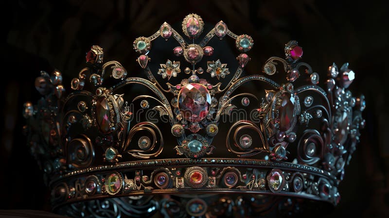 Luxurious Crown Decorated Many Jewels Stock Photos - Free & Royalty ...