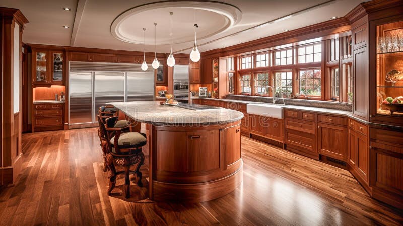 Luxurious Custom Residential Kitchen Upgrade Interior - Generative AI ...