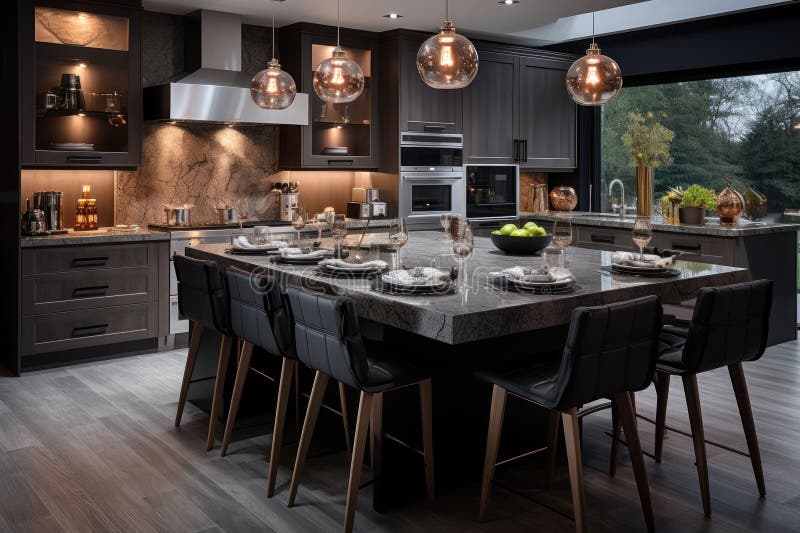 Luxurious Custom Residential Kitchen Upgrade Interior Generative AI ...