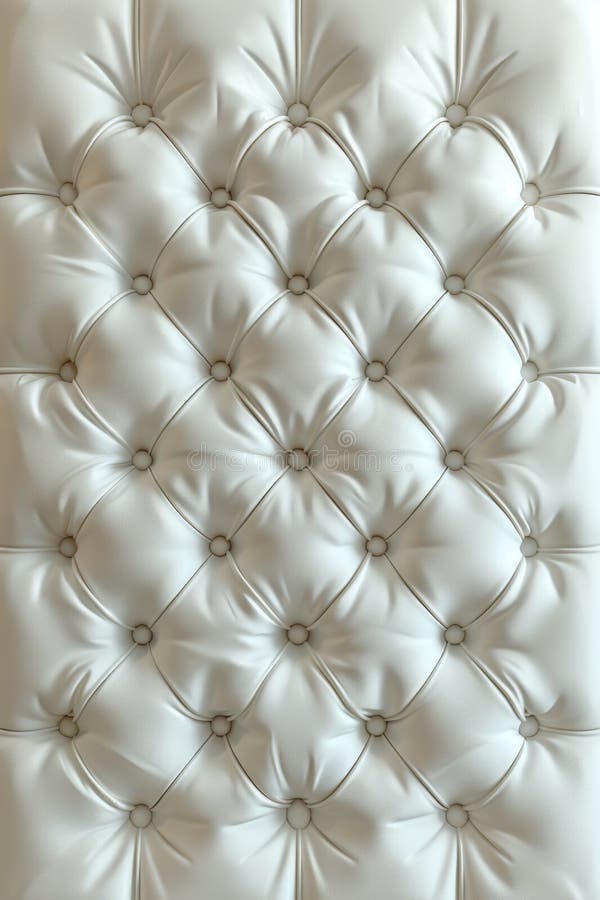 Luxurious 3D Rendering of Elegant White Diamond Tufted Pattern for Sofa ...