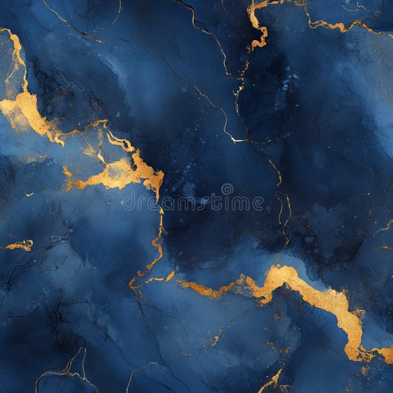 Luxurious Dark Blue and Gold Marble Texture with Elegant Veins Stock ...
