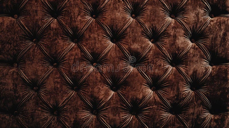 Luxurious Dark Brown Leather Upholstery with Button-tufted Design and ...