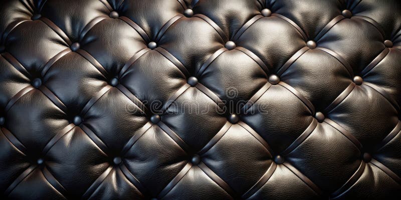 Luxurious Dark Brown Leather Upholstery Texture with Deep Diamond ...