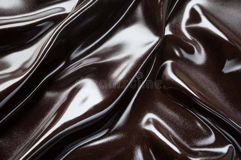 Luxurious Dark Chocolate Flows Smoothly, Creating a Visually Appealing ...