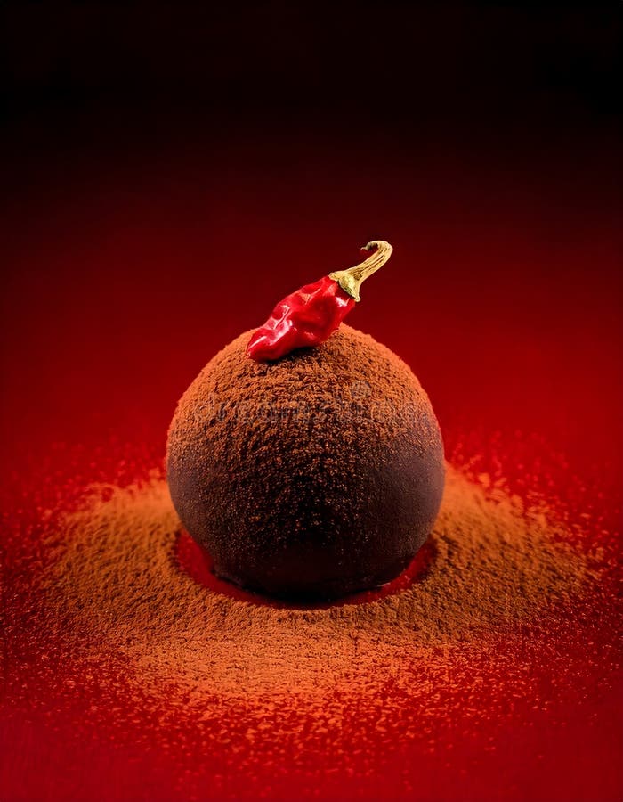 Chocolate Chili Truffle stock illustration. Illustration of sweet ...