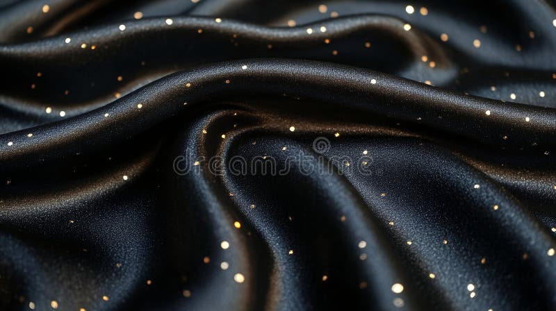 Luxurious Dark Fabric Texture with Gold Glitter Elegant Draped Satin ...