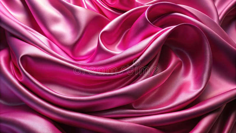 Luxurious Deep Pink Satin Draped Fabric Texture Background. Generative ...