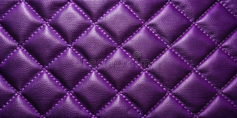 Luxurious Deep Purple Leather with Diamond Stitch Pattern. Generative ...