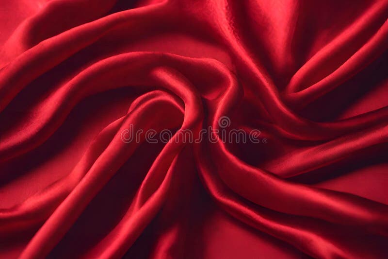 Luxurious Red Satin Silk Fabric Background. Stock Illustration ...