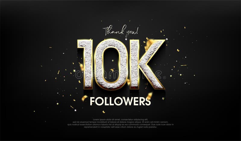 10K Followers Design Vector Background Stock Illustration ...