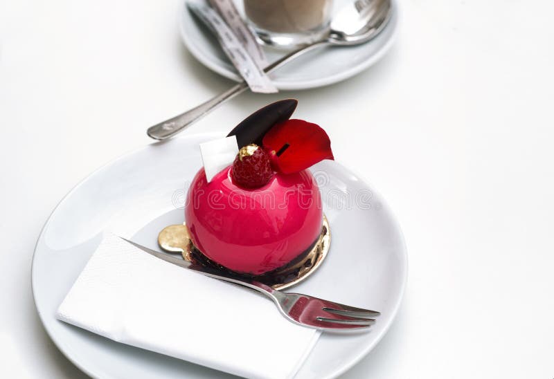 Luxurious Dessert Fine Dining Example Stock Image - Image of flower ...