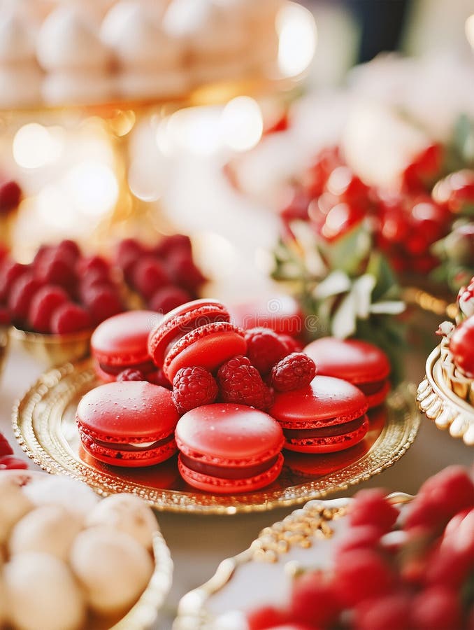 Luxurious Dessert Table Featuring Vibrant Red Treats Perfect for a ...