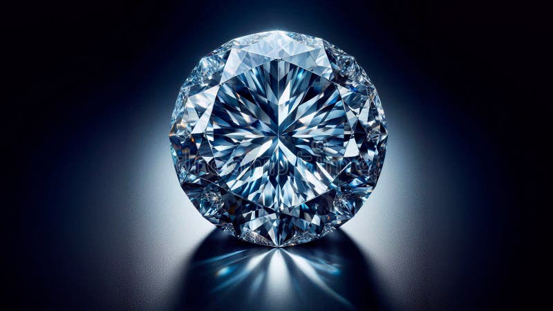 Luxurious Diamond with Perfect Facets. Generated AI Stock Illustration ...