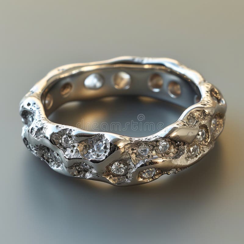 Luxurious Diamond Ring with Abstract Design Displays Exquisite ...