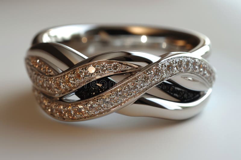 Luxurious Diamond Ring with Abstract Design Displays Exquisite ...