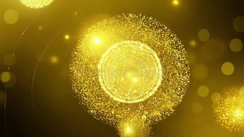 A Luxurious and Dynamic 4k Backdrop Featuring Spinning Gold Particles ...