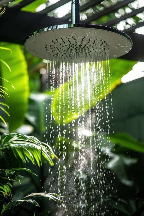 Luxurious Eco-Friendly Bathroom with Water-Saving Faucets and Rainwater ...