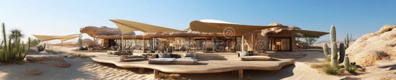 Luxurious Eco Lodge in Desert Oasis with Sustainable Design Elements ...