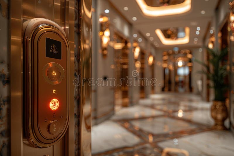 Luxurious Elevator Button Panel in an Elegant, Modern Building Lobby ...