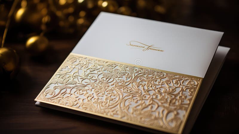 Luxurious embossed gold stock illustration. Illustration of card ...