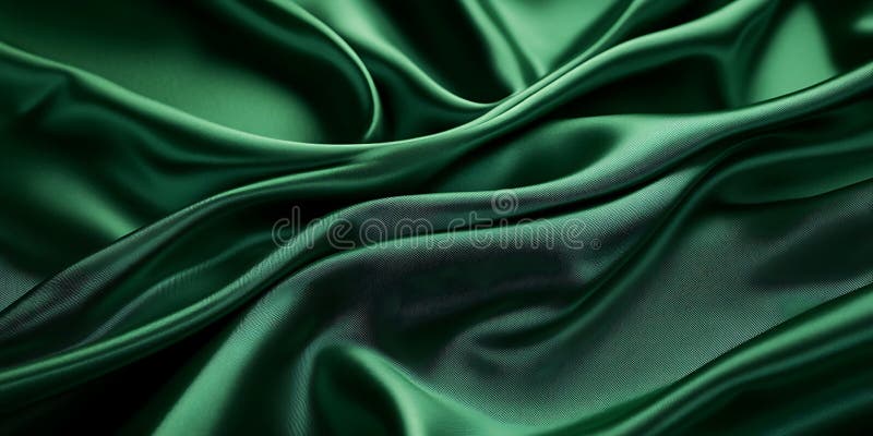 Luxurious Emerald Green Silk Fabric Texture Stock Illustration ...