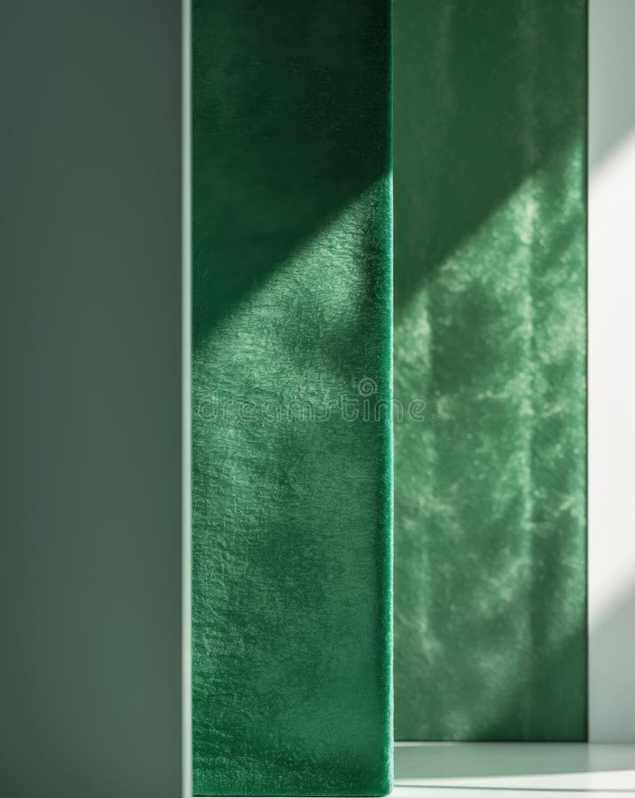Luxurious Emerald Green Velvet Wall Plush Texture Catches the Light ...