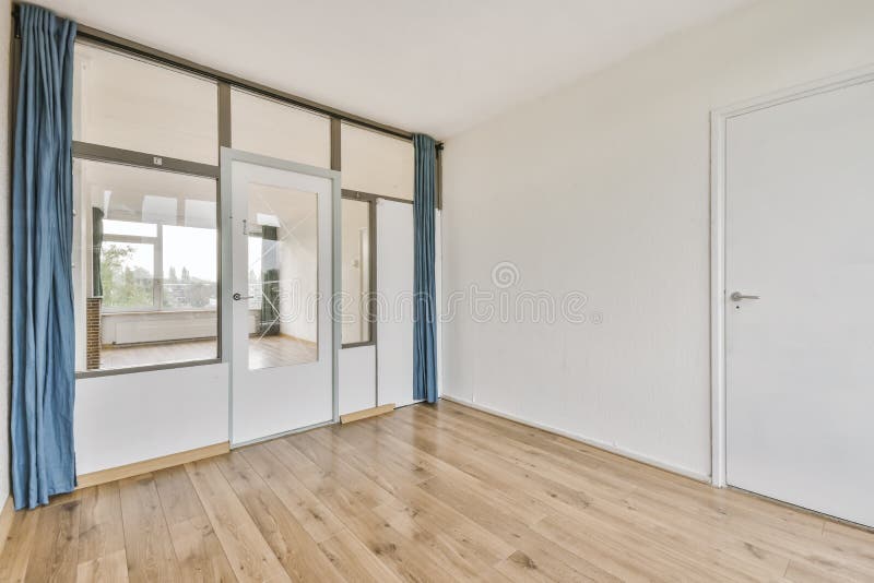 Luxurious Empty Room with Door Stock Image - Image of stylish, spacious ...