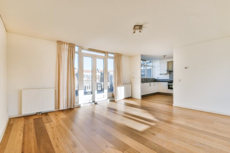 Luxurious Empty Room with Door Stock Photo - Image of inside ...